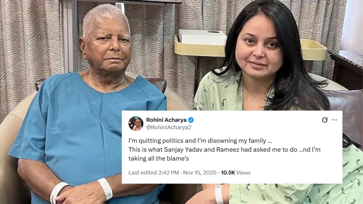 Rohini Acharya quits politics; severs ties with Lalu Yadav, RJD after blow at Bihar Assembly ...